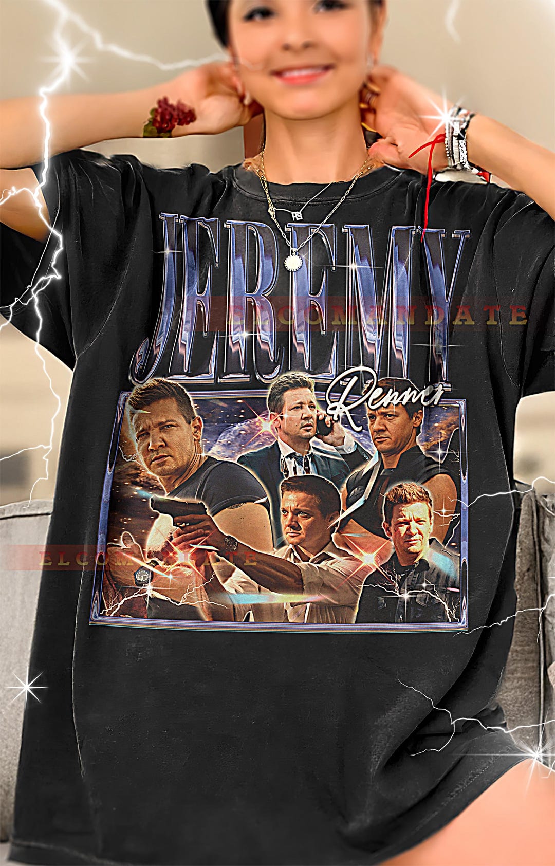 Jeremy Renner Bootleg Shirt, Jeremy Renner Retro Tees, Clint Barton T ...