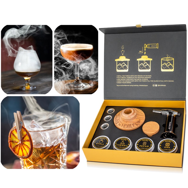 Whisky Smoker Kit Smoke Cocktails Drinks, Old Fashioned, Burbon, Scotch ...