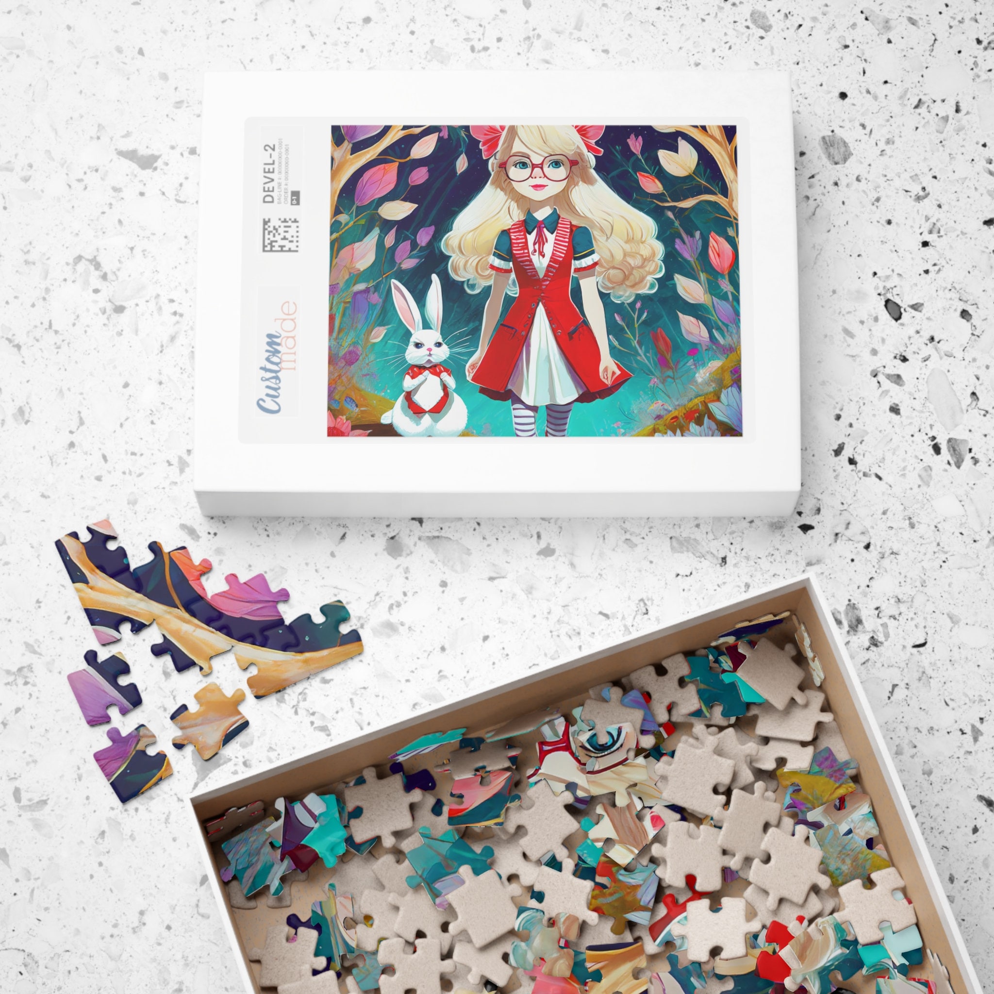 Alice in Wonderland Inspired Puzzle, Alice in Wonderland, Jigsaw Puzzle ...