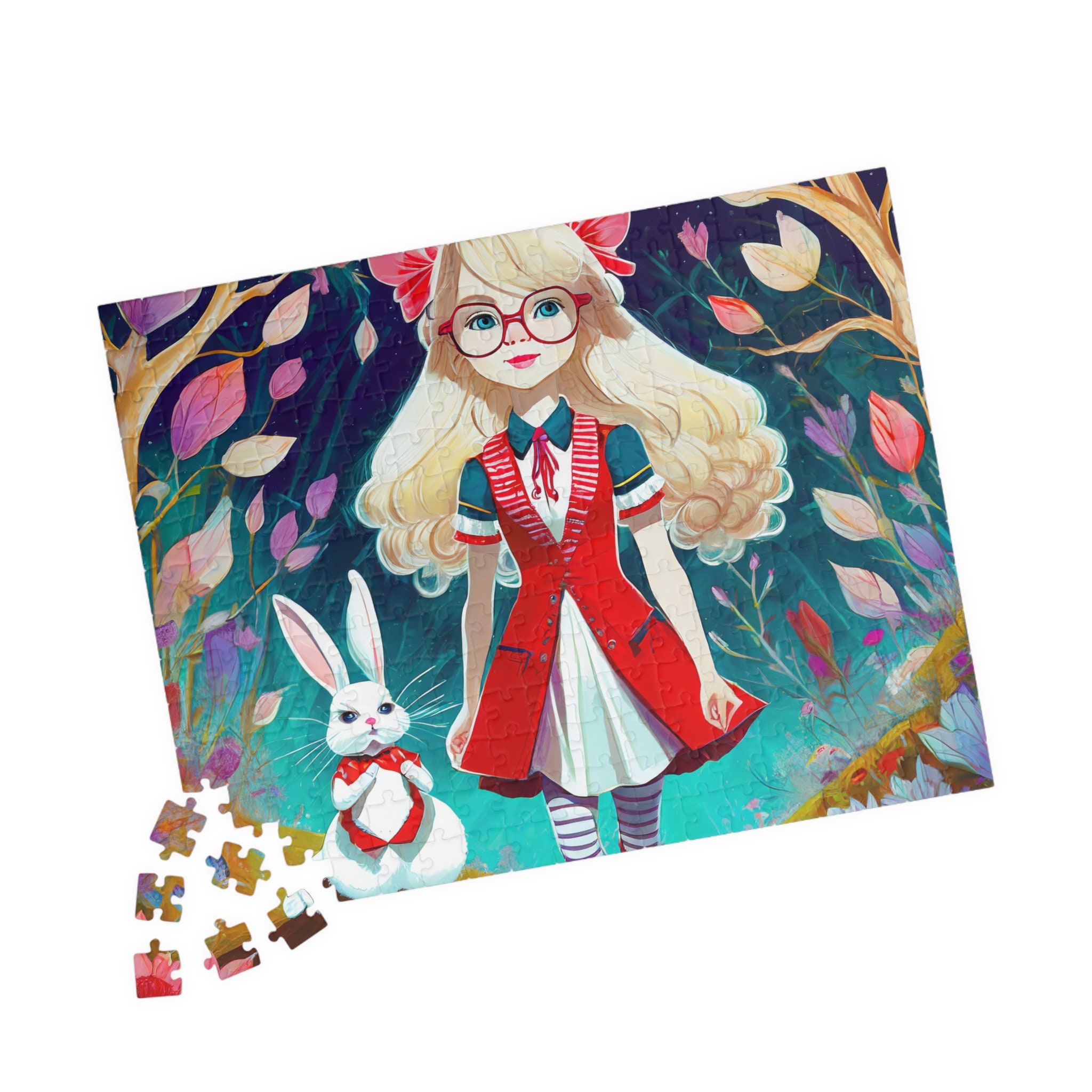 Alice in Wonderland Inspired Puzzle, Alice in Wonderland, Jigsaw Puzzle ...