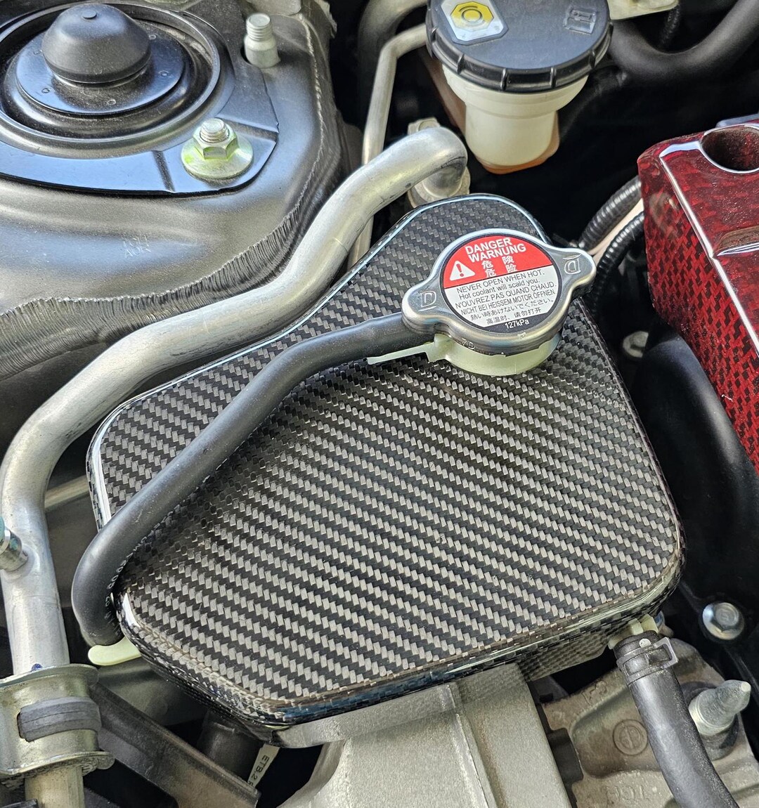Carbon Fiber Coolant Cover Compatible With Honda Civic Type R FK8, FL5 ...