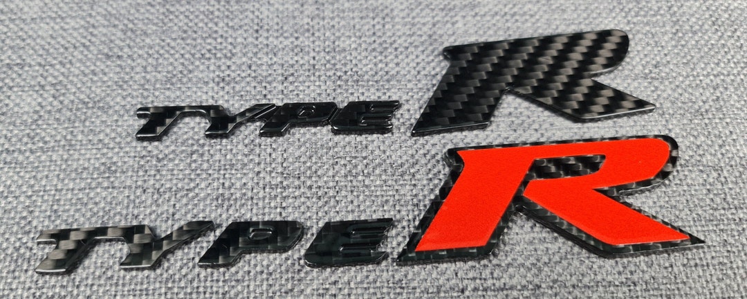 100% Real Carbon Fiber Civic Type R Letter Replacement Badge/emblem ...