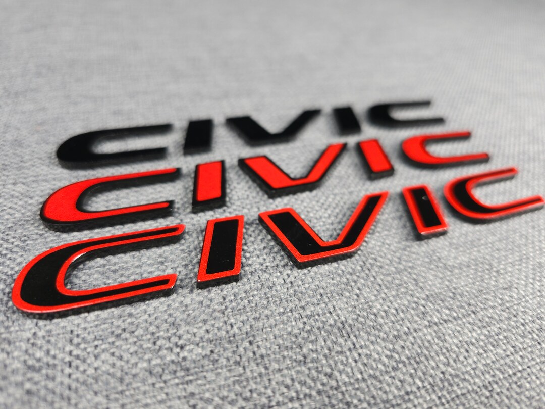CIVIC Letter for Coupe, SI, Hatchback, Type R Replacement Badge/emblem ...