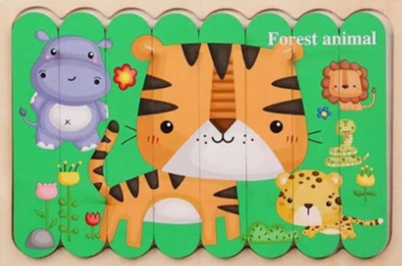 Sided Strip Puzzle Montessori - Etsy