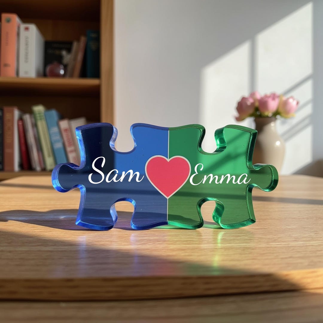 Personalized Couple Puzzle Custom Names Anniversary Gift for Him Her ...