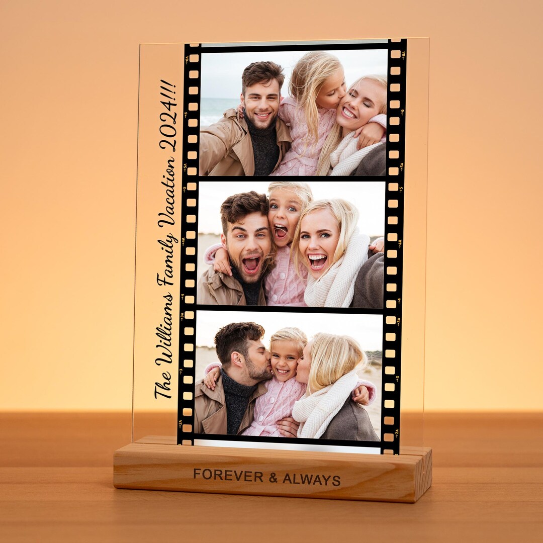 Personalized Photo Collag Custom Photo Night Light Plaque, Home Decor ...