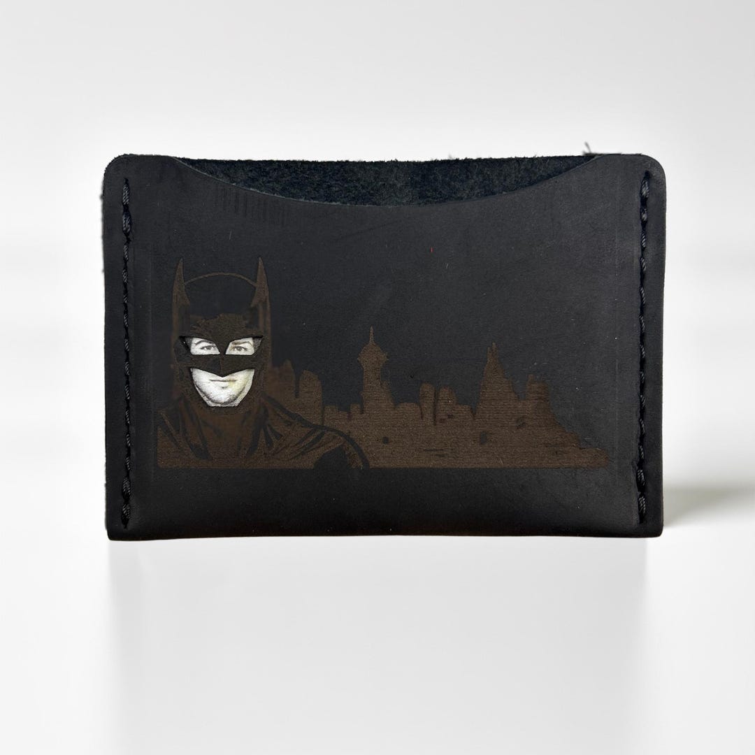 Leather Cardholder Spiderman ID Card Holder Wallet Bat Id Holder - Full ...