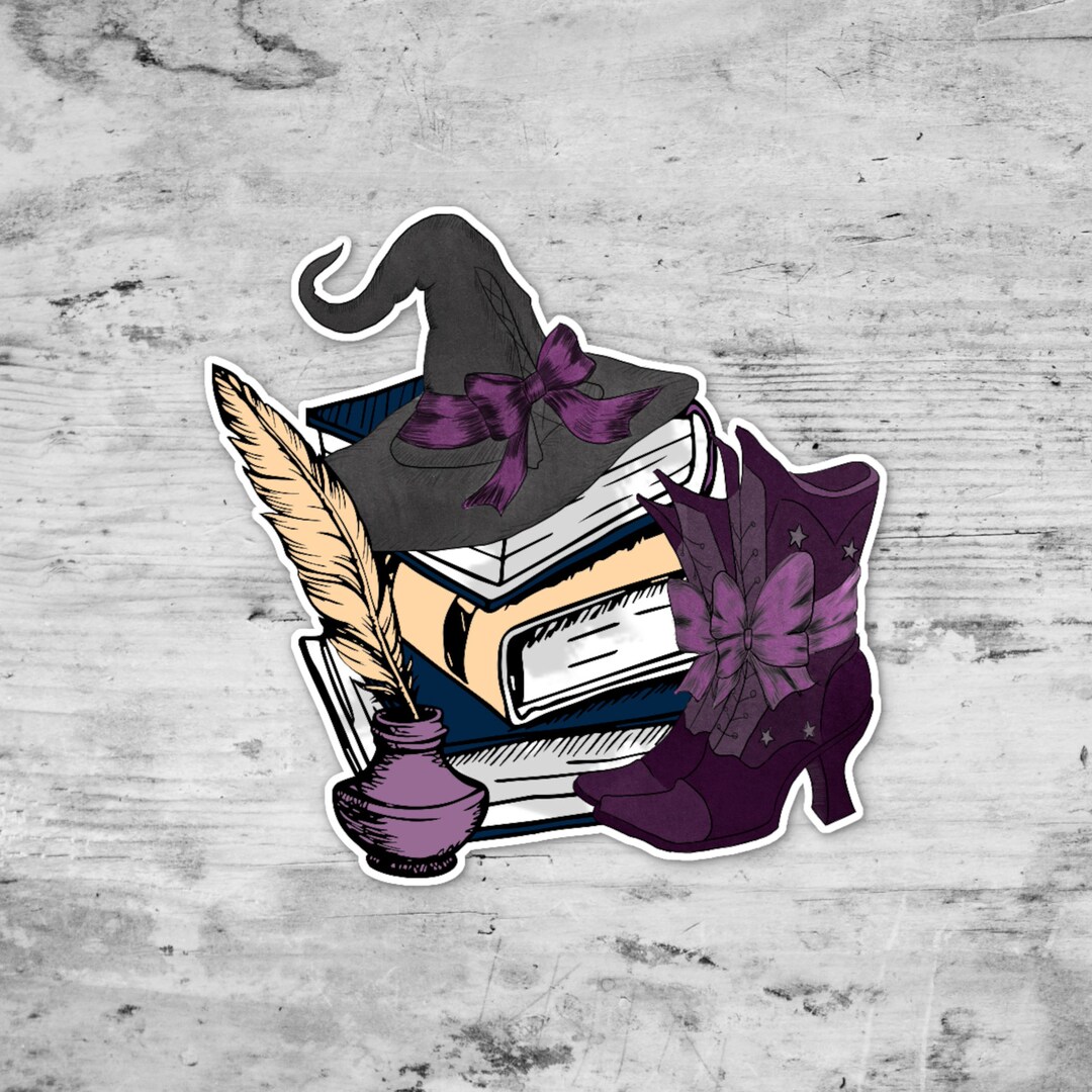 Witchy Sticker Dark Aesthetic Sticker Bookish Sticker Die - Etsy