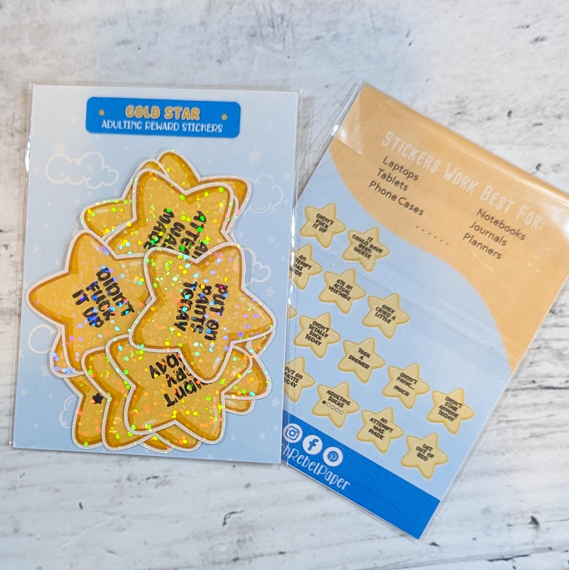 Adult Reward Sticker Pack, Gold Star Stickers, Adult Humor, Sweary ...