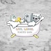 Live Laugh Toaster Bath Sticker, Cute Sticker, Funny Kawaii Sticker ...