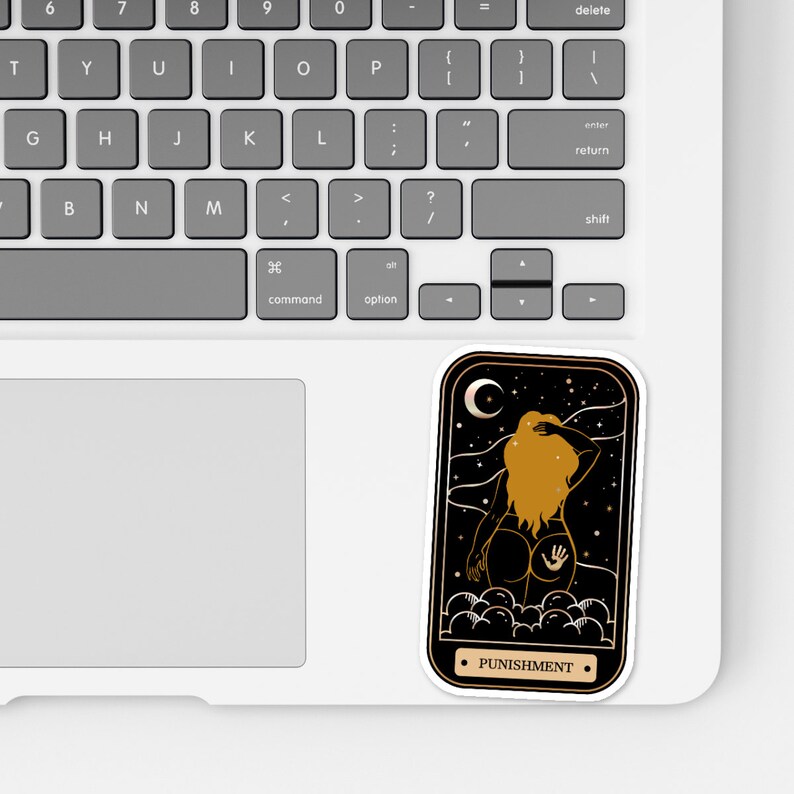 BDSM, Punishment Tarot Card Sticker, Witchy Die Cut Sticker, Laptop ...