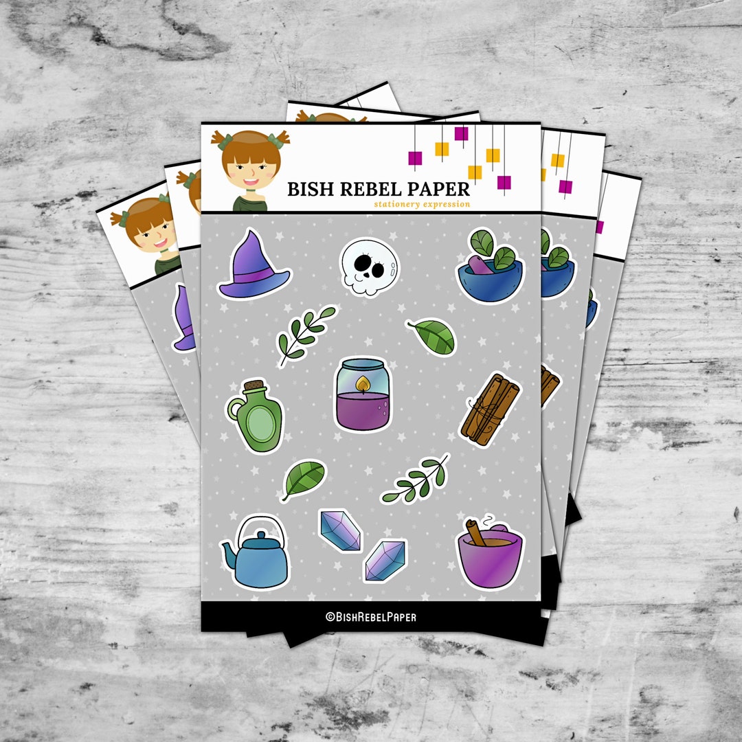 Pastel Goth Stickers | Kreepy Cute Sticker Sheet | Cute Garden Witch ...