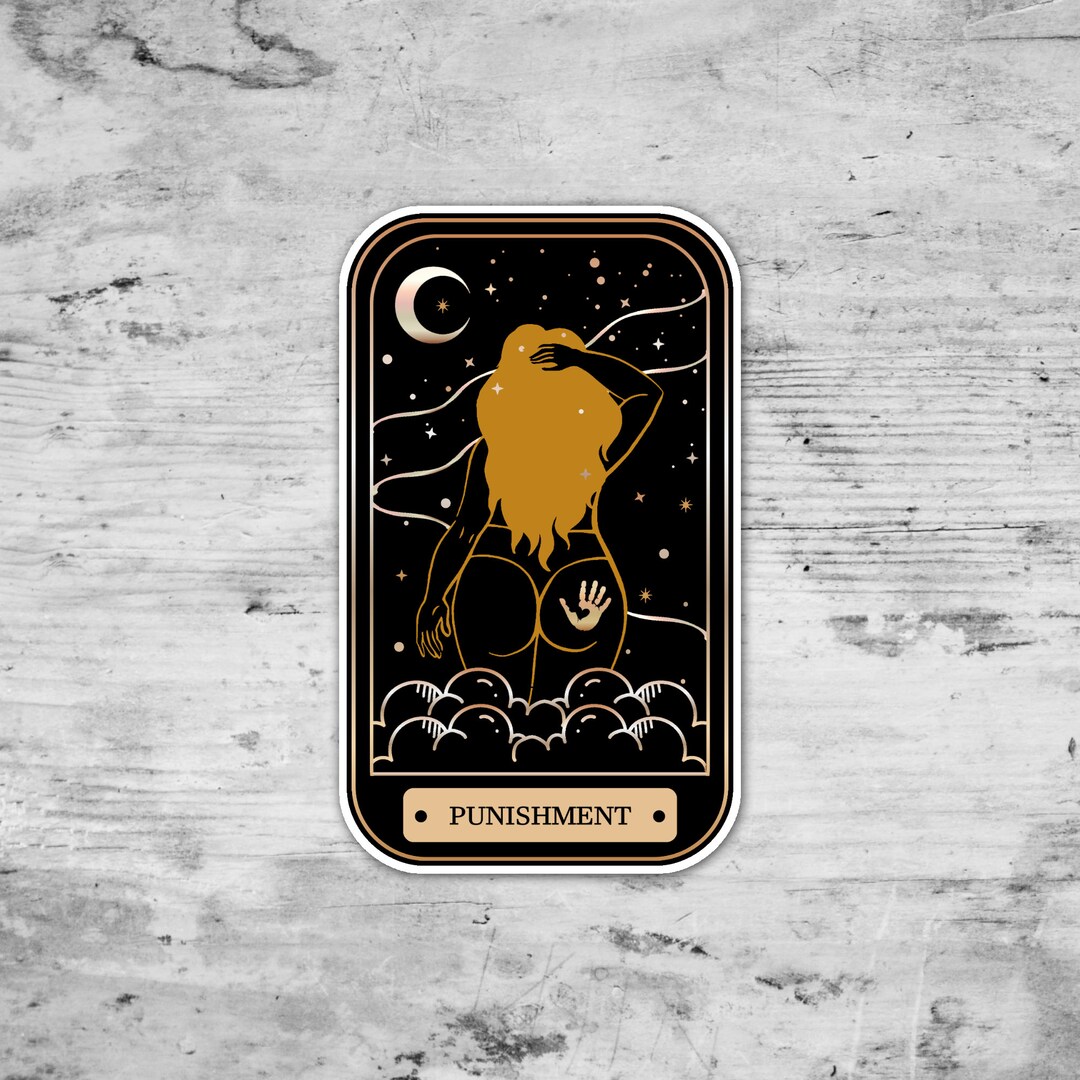 BDSM, Punishment Tarot Card Sticker, Witchy Die Cut Sticker, Laptop ...