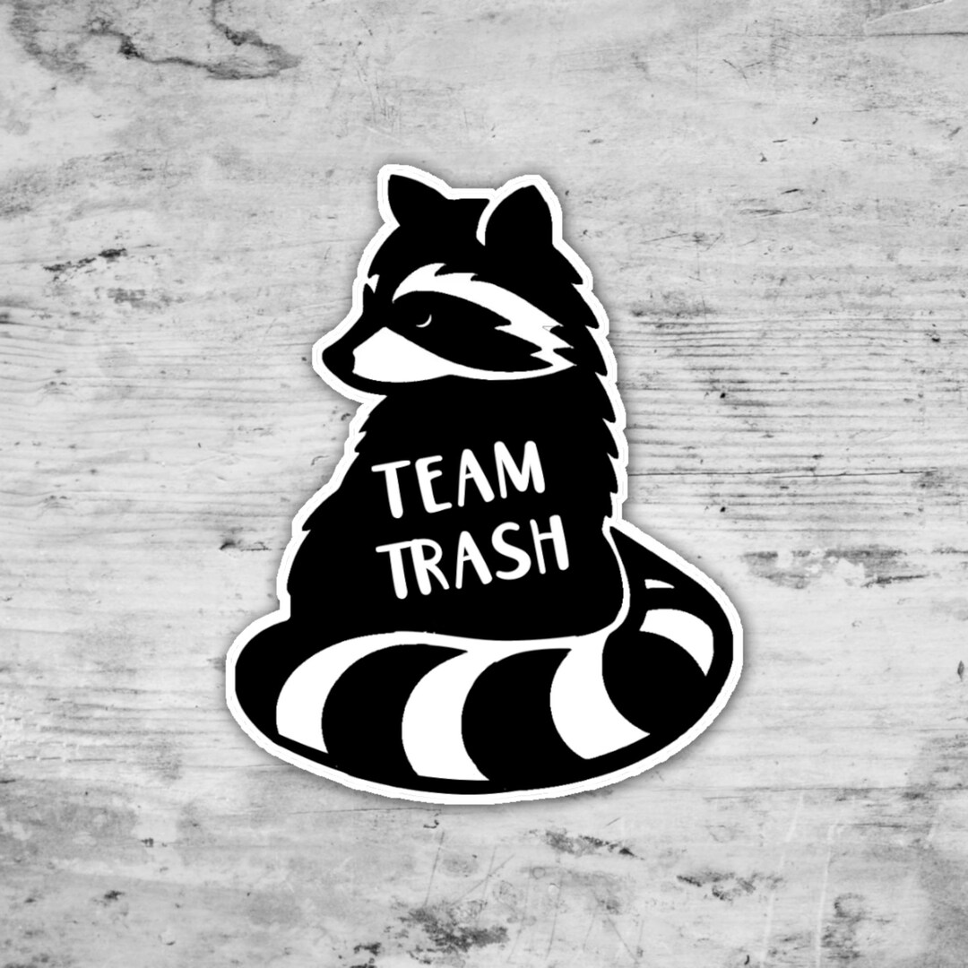 Team Trash, Trash Panda Sticker, Raccoon Sticker, Laptop Sticker ...