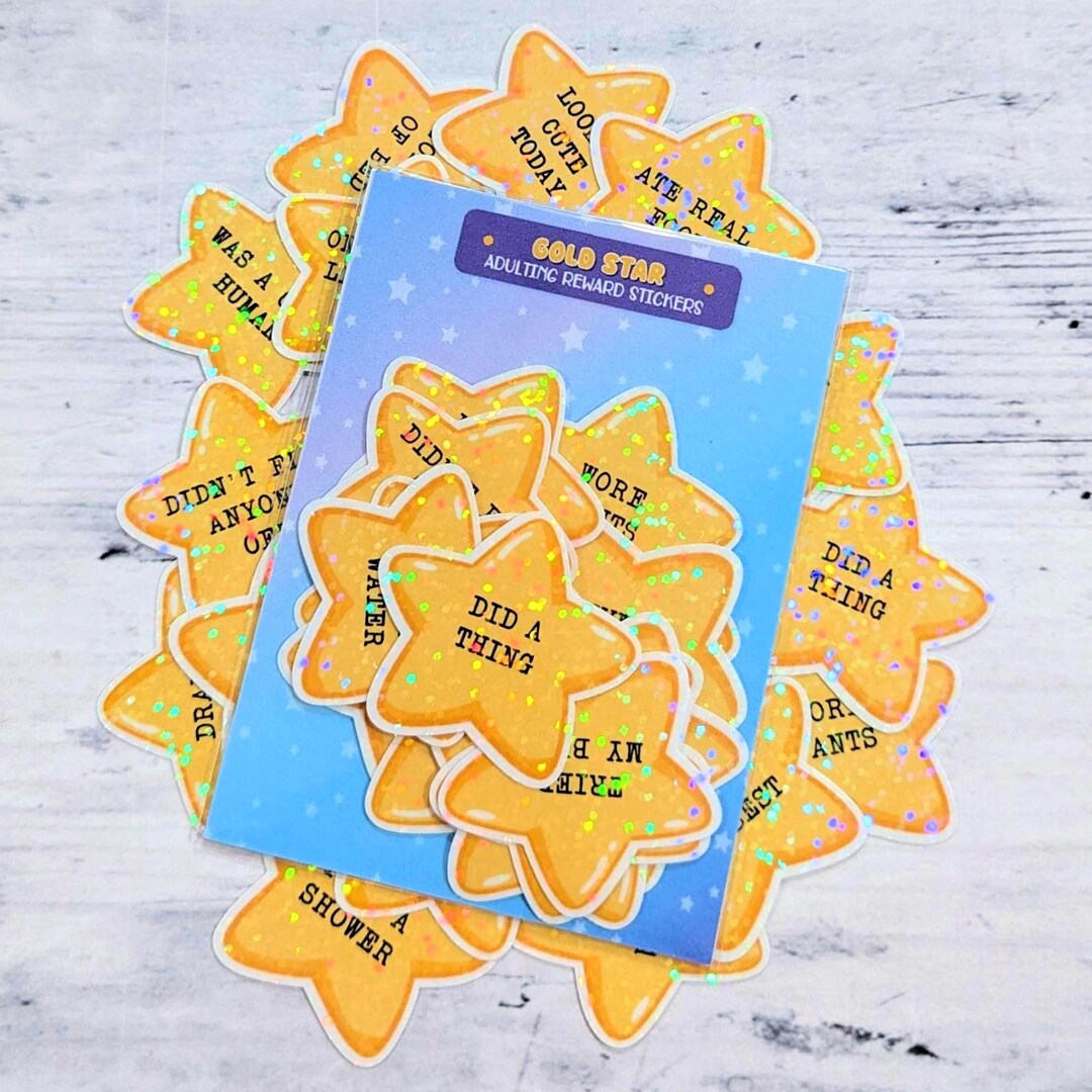 Adult Reward Sticker Pack, Gold Star Stickers, Adult Humor, Sweary ...