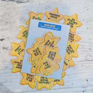 Adult Reward Sticker Pack, Gold Star Stickers, Adult Humor, Sweary ...
