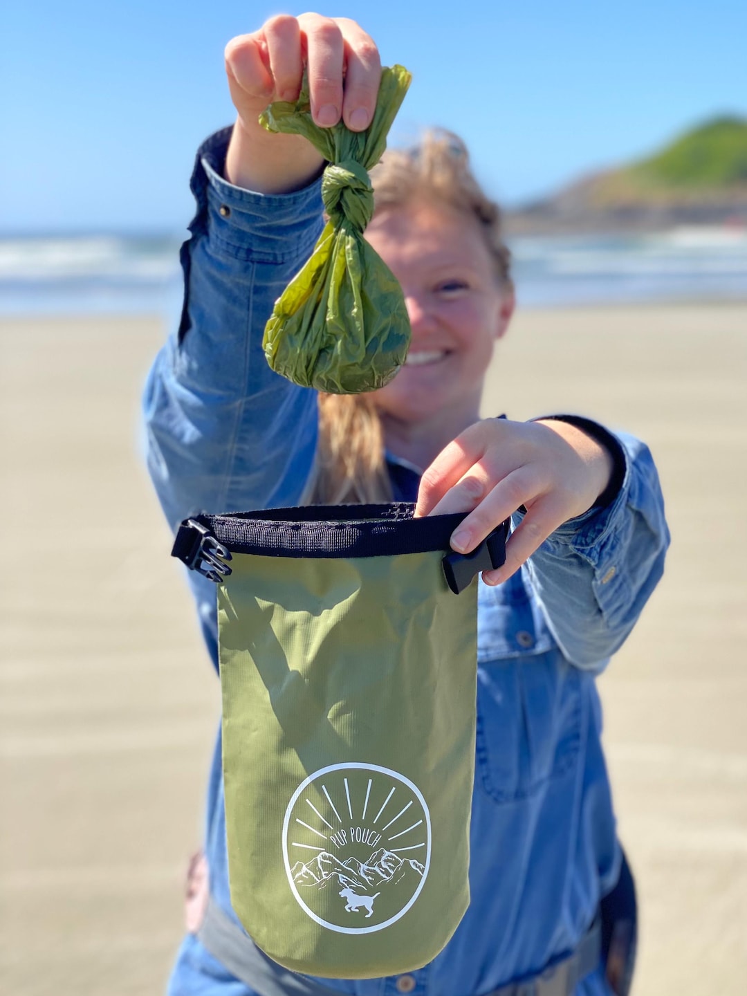 Smell Proof Dog Poop Carrier: Puppouch Mini 2.0 With Shoulder Strap - Etsy