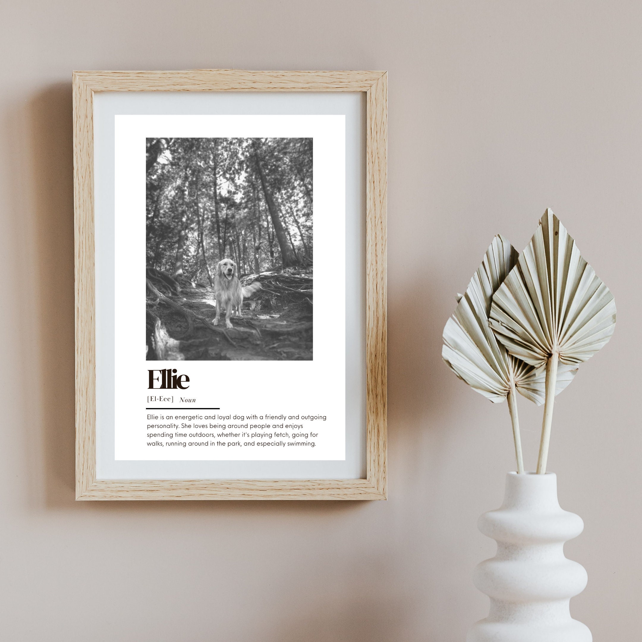 Custom Pet Definition Posters Pet Art Pet Bio Print Pet Dictionary ...