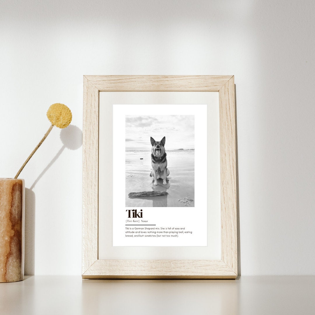 Custom Pet Definition Posters Pet Art Pet Bio Print Pet Dictionary ...