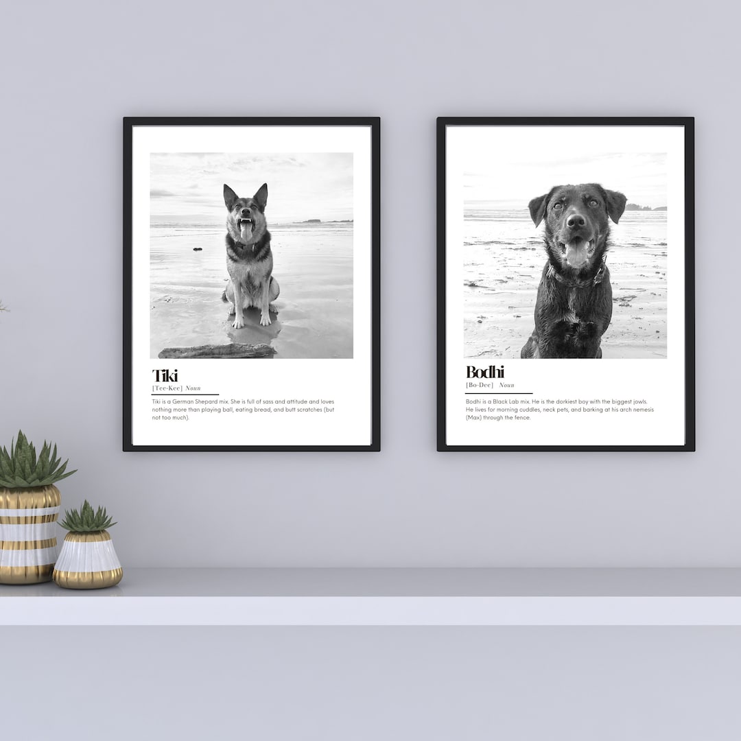 Custom Pet Poster, Personalized Dictionary Description, Pet Portrait ...