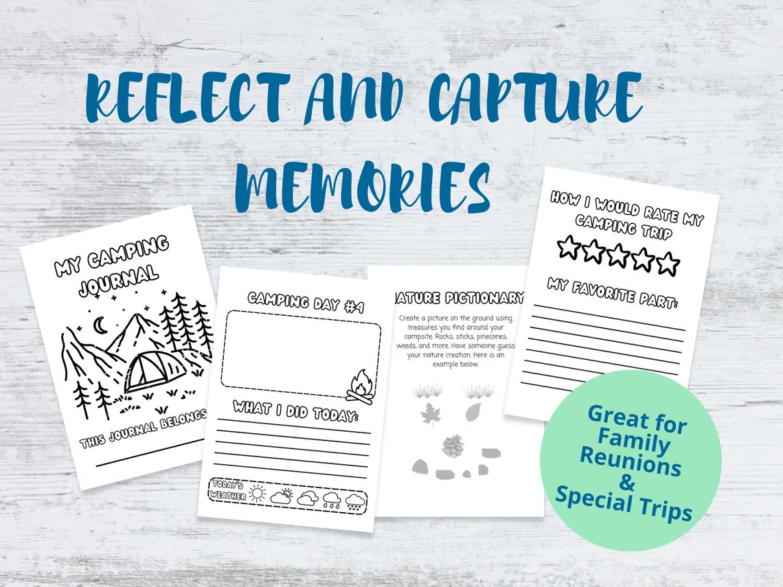 Kids Camping Journal Printable L Outdoor Adventure Diary L Nature ...