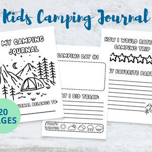 Kids Camping Journal Printable L Outdoor Adventure Diary L Nature ...