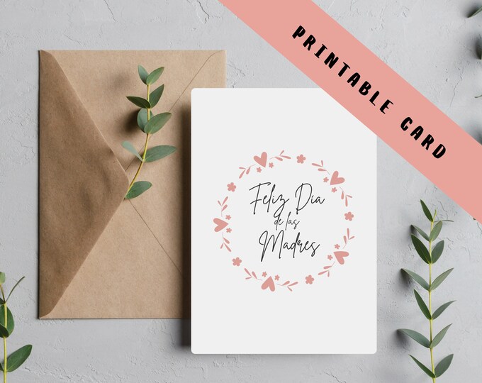 Día De La Madre. Set X 8. Spanish Mother's Day Card. Tarjeta De ...