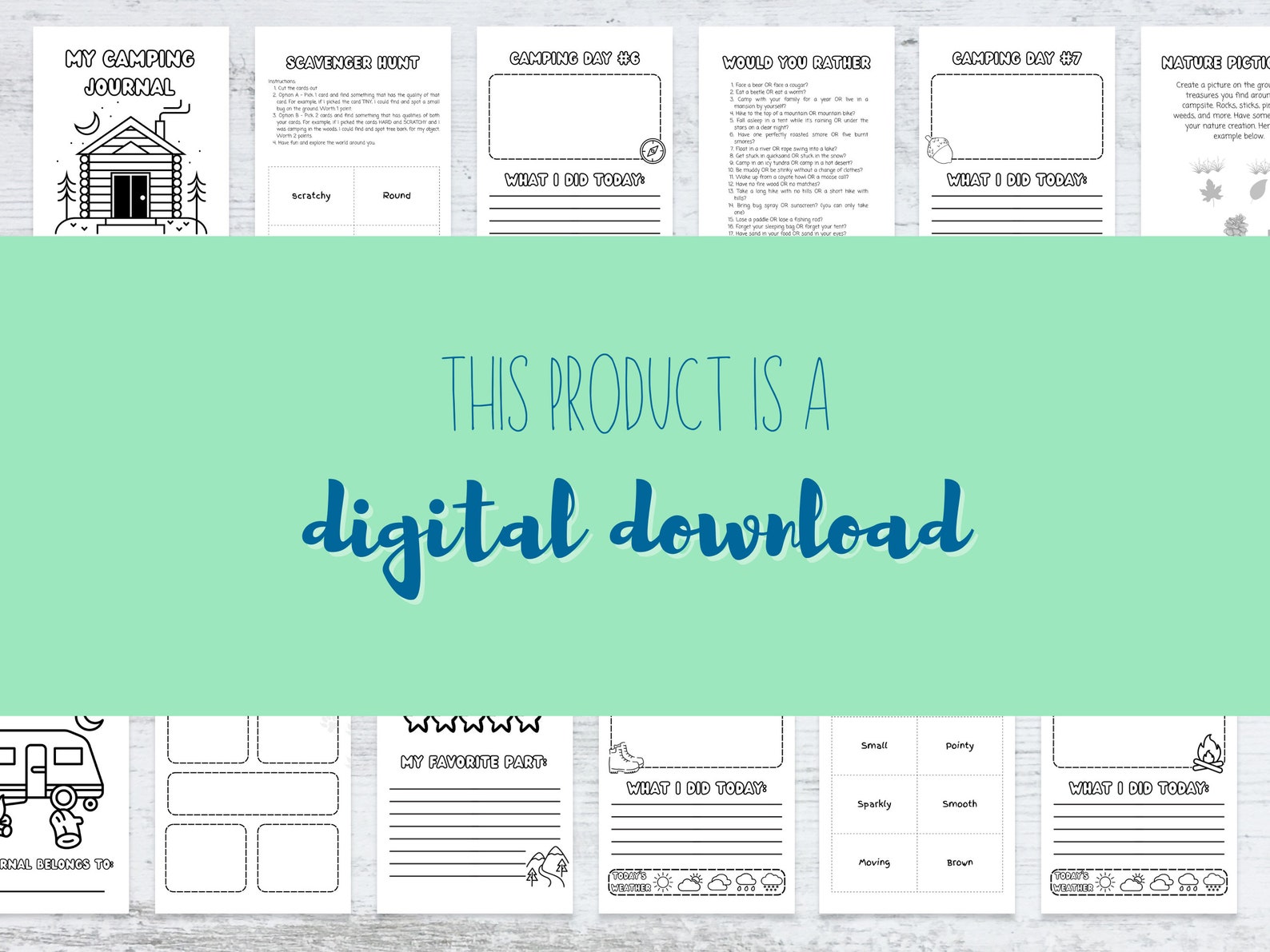 Kids Camping Journal Printable L Outdoor Adventure Diary L Nature ...