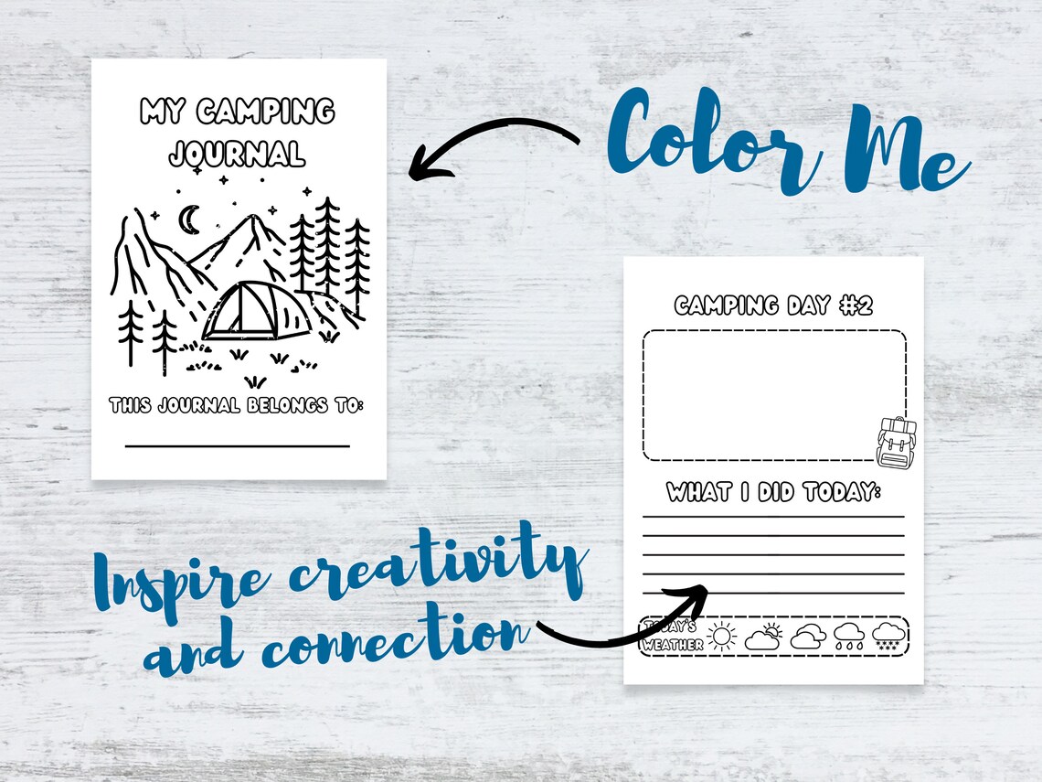 Kids Camping Journal Printable L Outdoor Adventure Diary L Nature ...