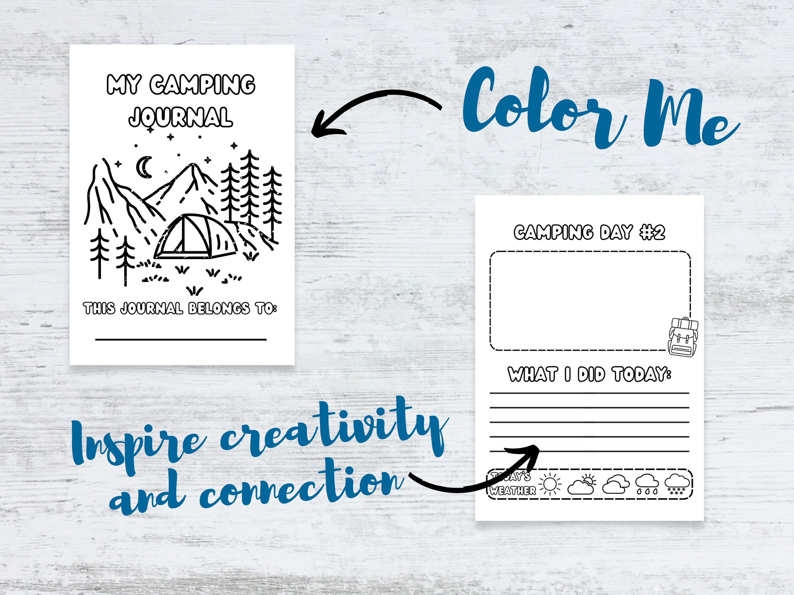 Kids Camping Journal Printable L Outdoor Adventure Diary L Nature ...