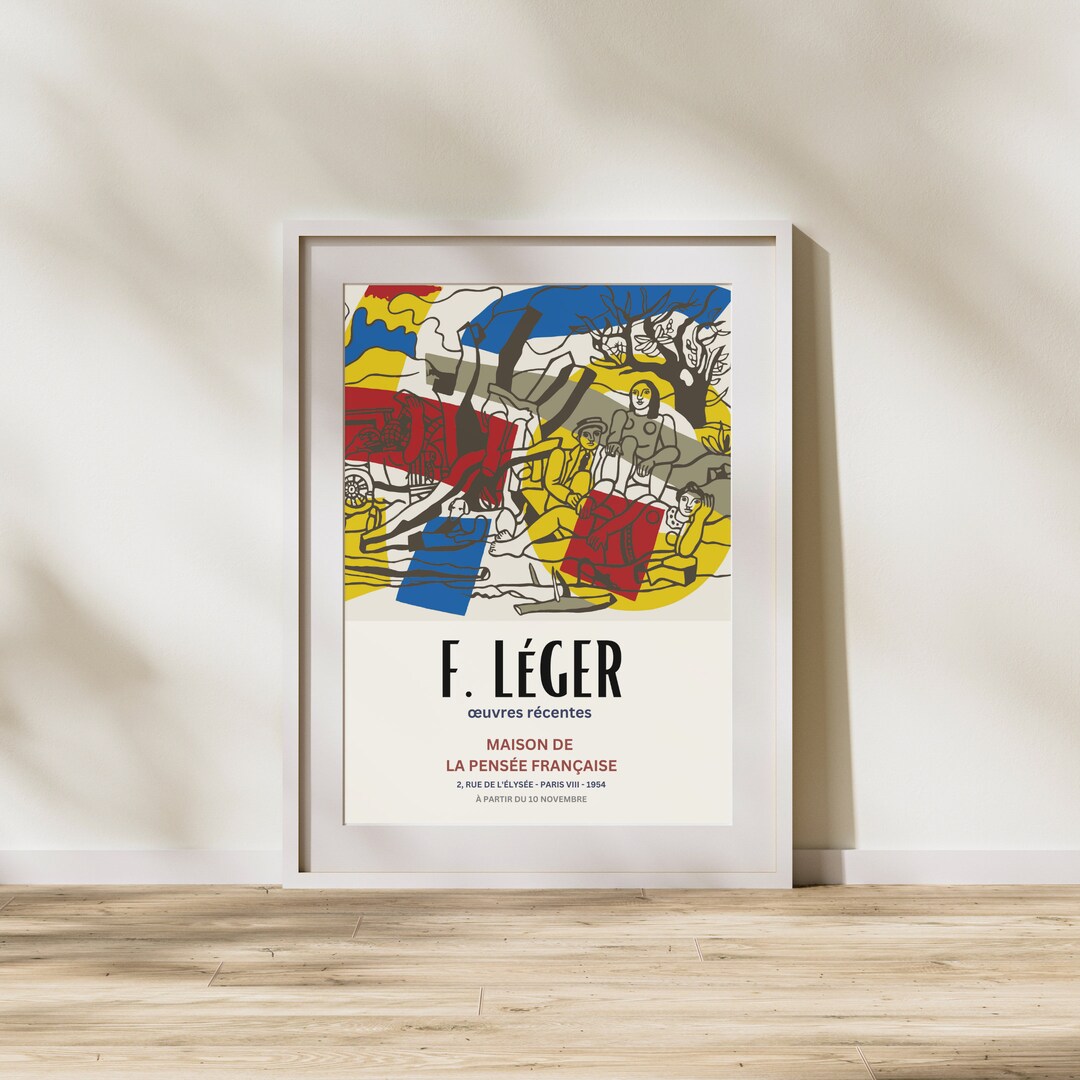 Exhibition Fernand Léger Poster, Digital Download Art Print, Mid ...