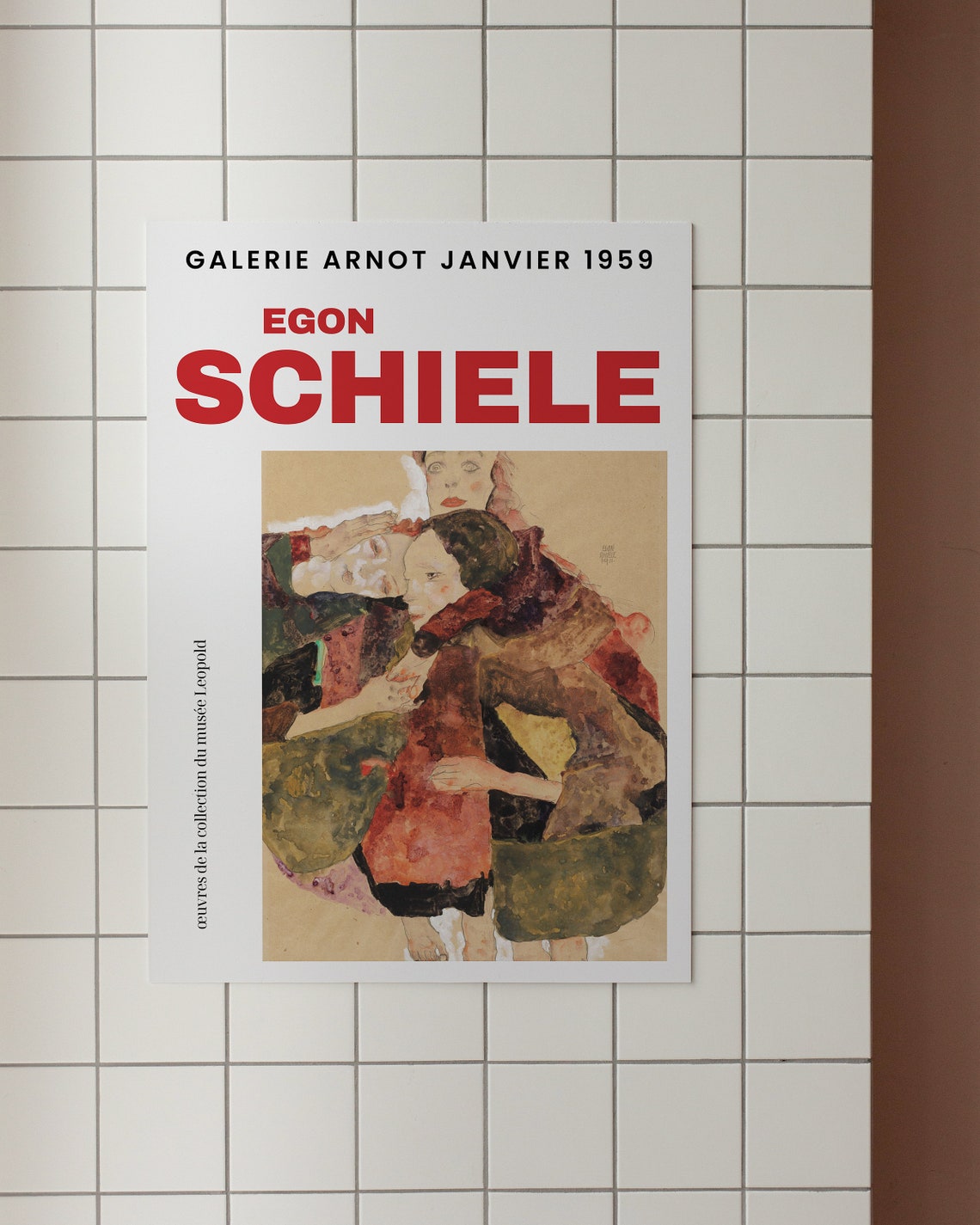 Egon Schiele Exhibition Poster Digital Download Print, Vintage Wall Art ...