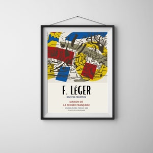 Exhibition Fernand Léger Poster, Digital Download Art Print, Mid ...