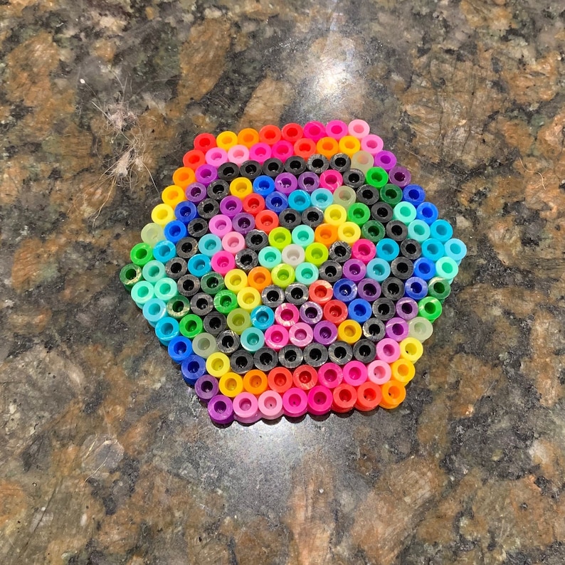 Perler Bead Coaster Set - Etsy