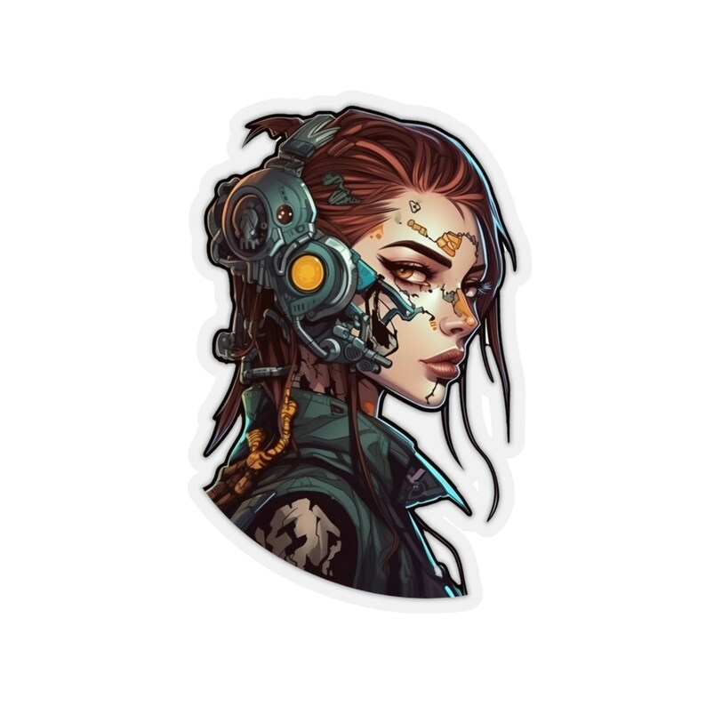 Cyberpunk Sticker - Cyberpunk Woman - Etsy