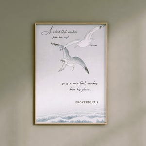 Bible Verse Artwork - Birds Flying - Digital Art Print With Eagles ...