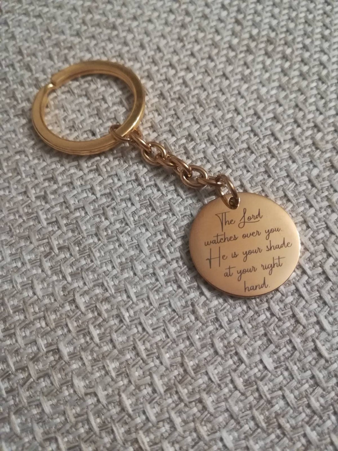 Bible Verse Keychain - the Lord Watches Over You - Scripture Text ...