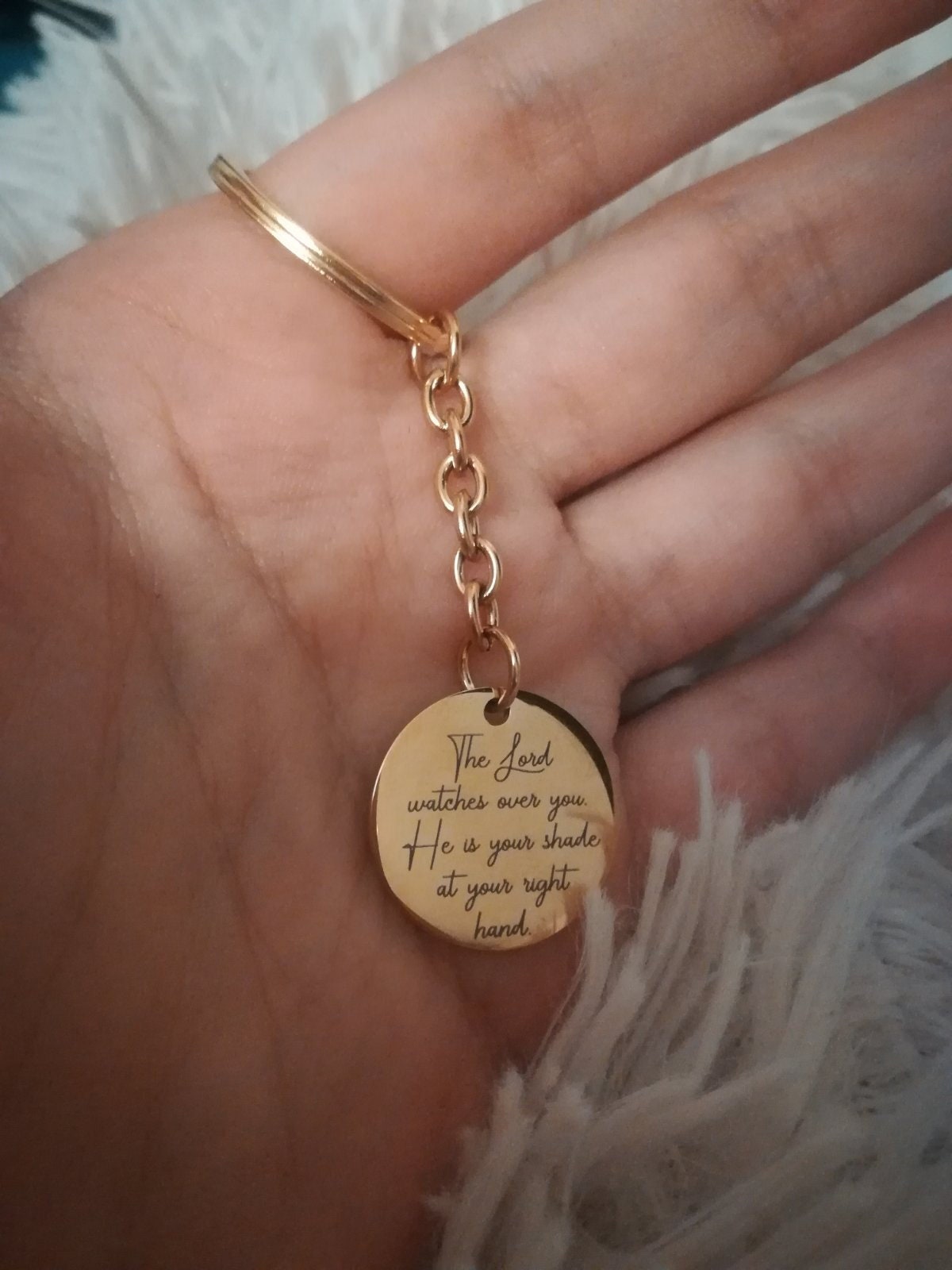 Bible Verse Keychain - the Lord Watches Over You - Scripture Text ...