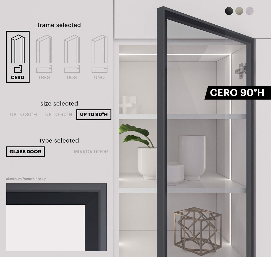 Up to 90H CERO Glass Door for Cabinet Custom Aluminum Doors for ...