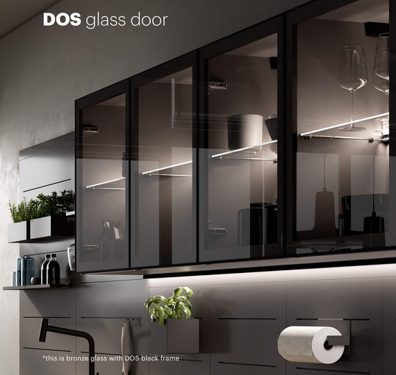 Aluminum glass kitchen cabinets store