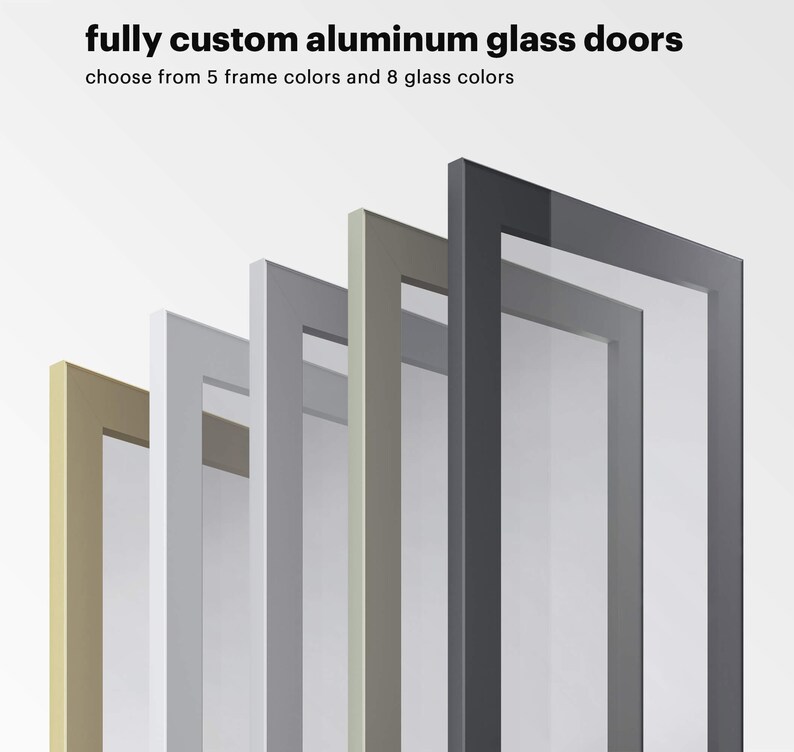 Up to 90H UNO Glass Door for Cabinet Custom Aluminum Doors for Existing ...
