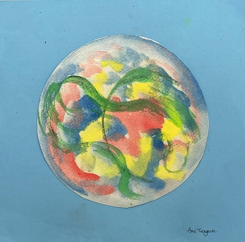 Abstract Original Painting Incl. Custom Professional Frame: Window ...