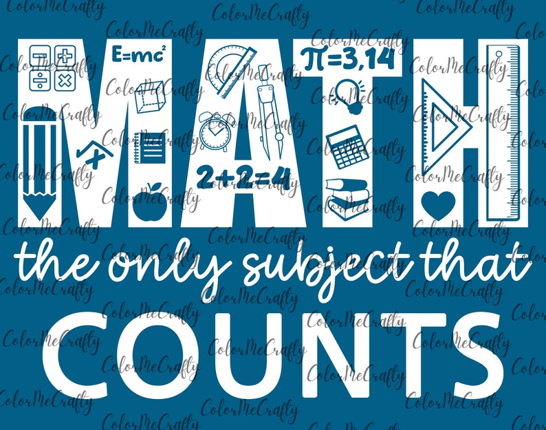 Math Teacher T-shirt Design: School Subject SVG Cricut - Etsy