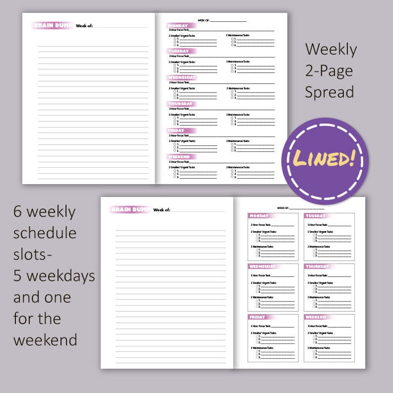 Printable Weekly Planner and Daily Task Manager, Featuring the 333 ...