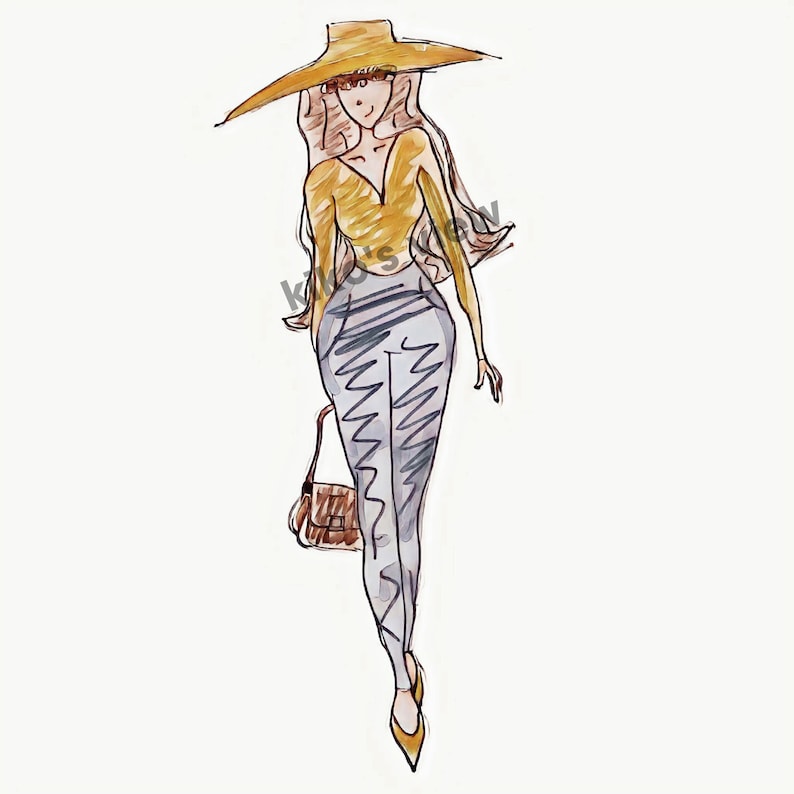 Fashion Illustration Sketch Pdf Download - Etsy