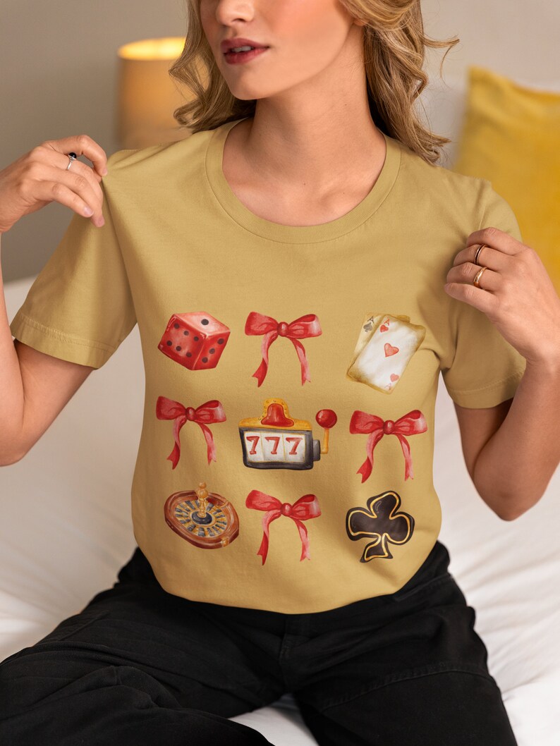 Coquette Gambling Comfort Colors Tshirt, Gambling Gifts, Slots, Poker ...