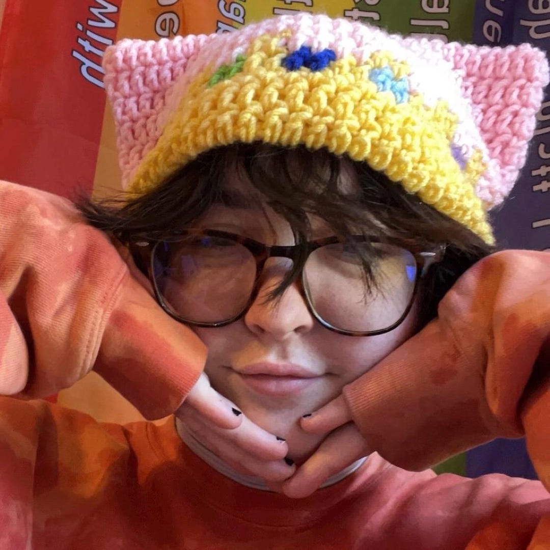 Crochet Technoblade Inspired Cat Hat - Etsy