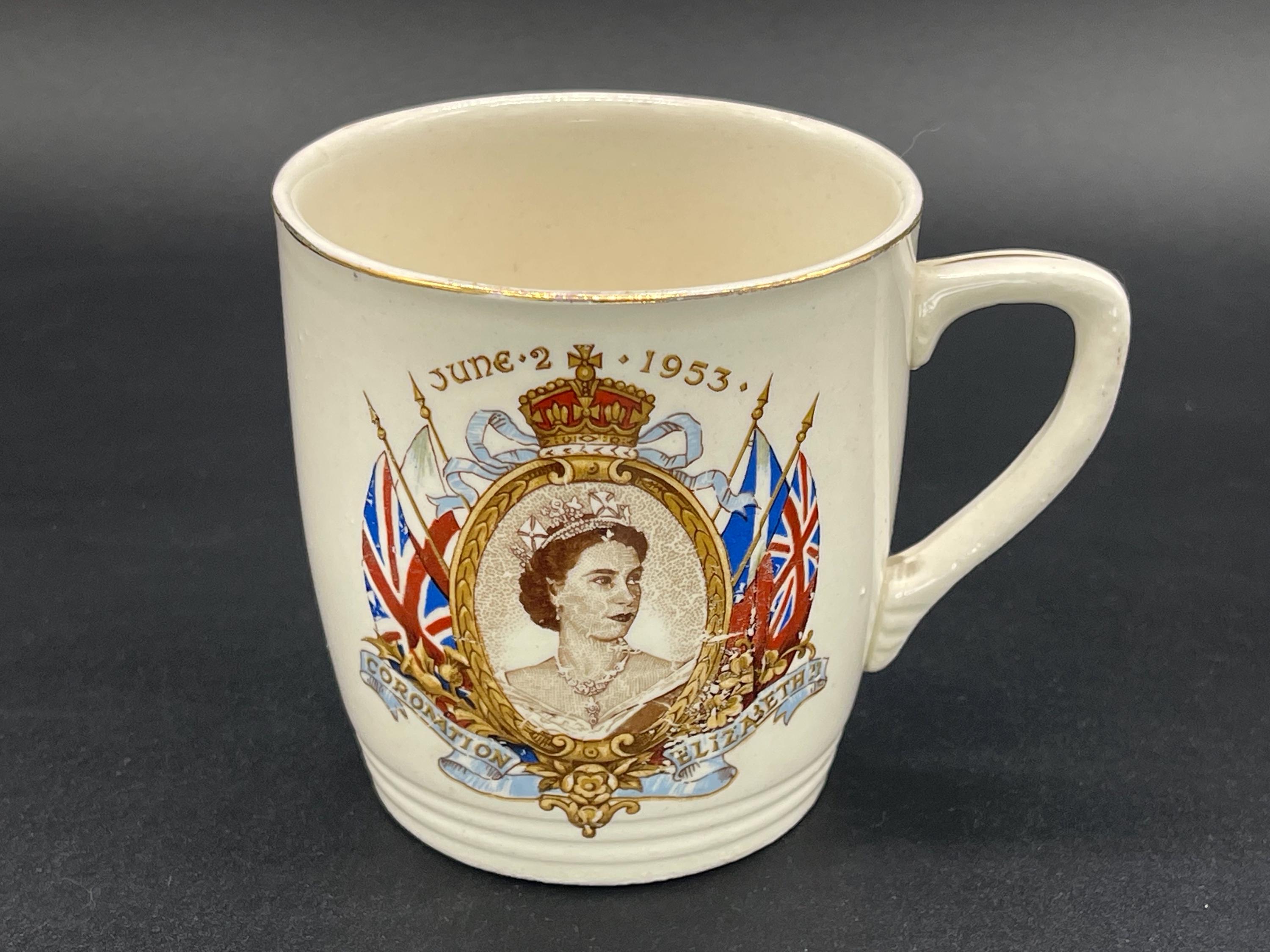 Vintage Queen Elizabeth II Coronation Cup. 1953. Royal Family. Unique ...