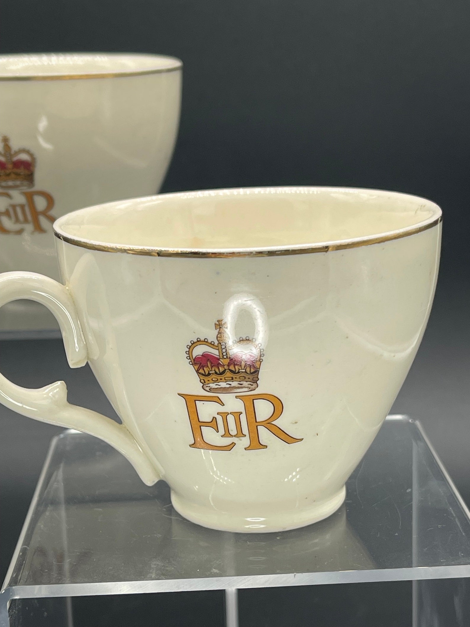 Stunning Pair of Queen Elizabeth II Coronation Cups. 1953. Royal Family ...