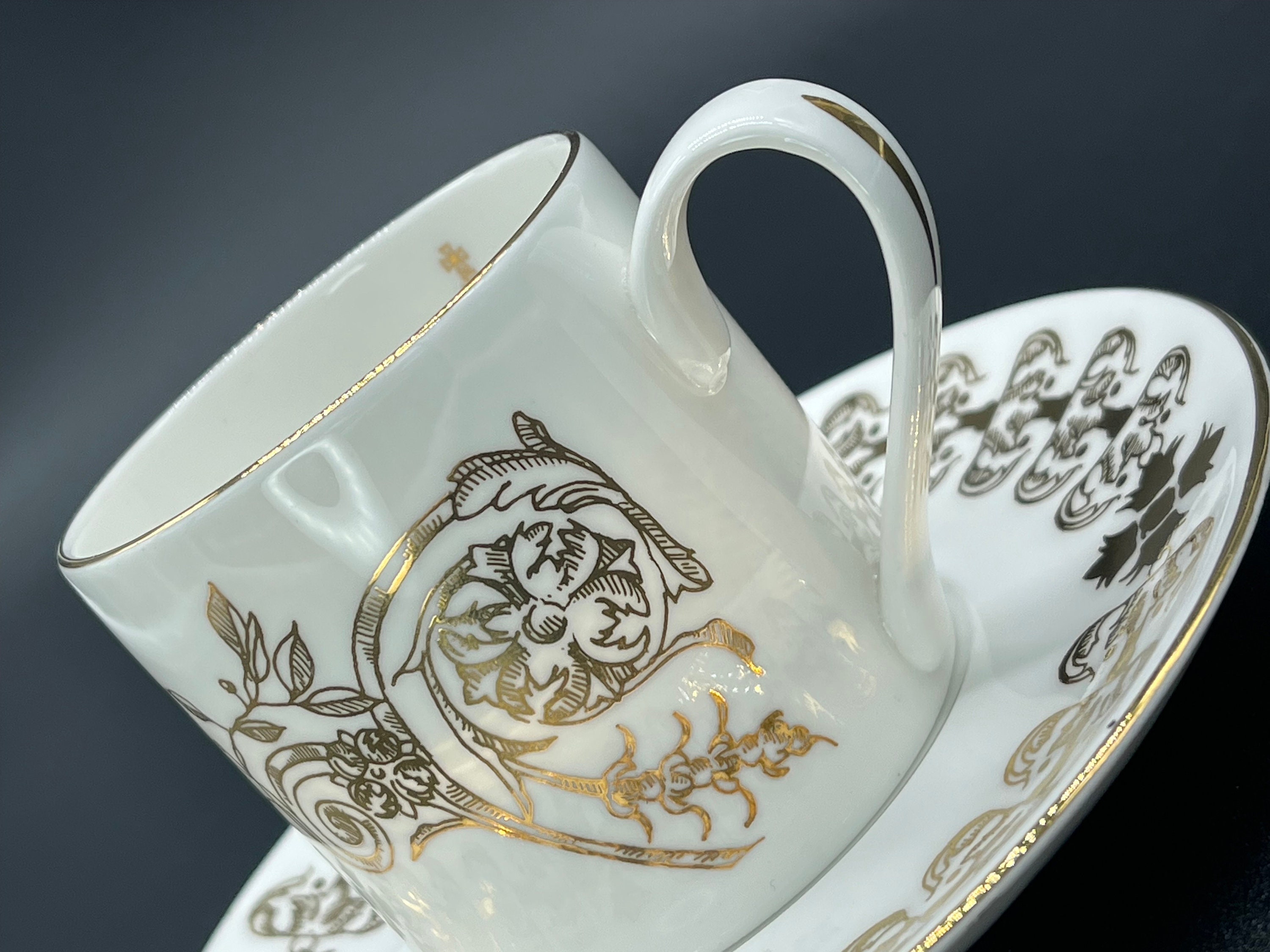 Collectible Hampton Court Palace Demitasse Cup and Saucer. Royal Family ...